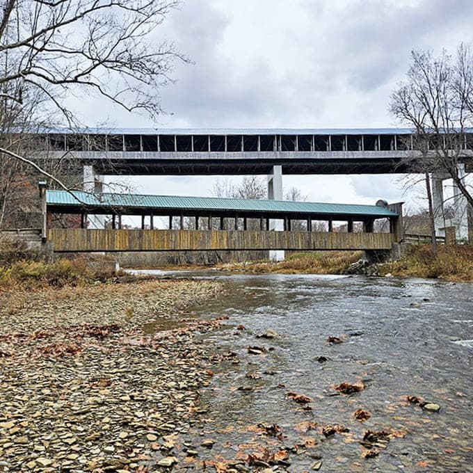 The magnificent Smolen-Gulf Bridge stretches 613 feet, making it America's longest covered bridge and Ashtabula County's crown jewel.
