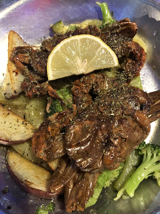 Soft shell crab with a perfect sear, tender potatoes, and fresh vegetables &ndash; simple food executed with respect for the ingredients.