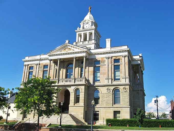 Stone Courthouse: This limestone masterpiece isn't just government headquarters &ndash; it's Fayette's architectural crown jewel, where history and civic pride converge.