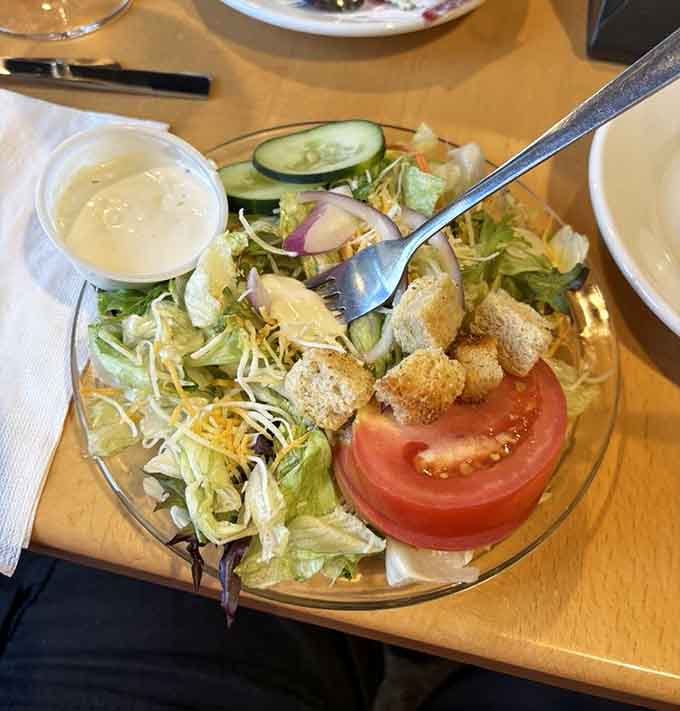 Even the salads here get the royal treatment, with fresh ingredients and generous portions that satisfy.