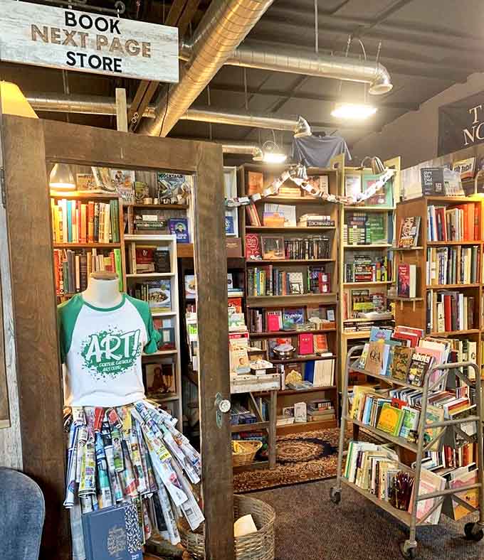 The Next Page book nook invites literary explorers to discover well-loved stories, their pages already warmed by previous readers' enjoyment.