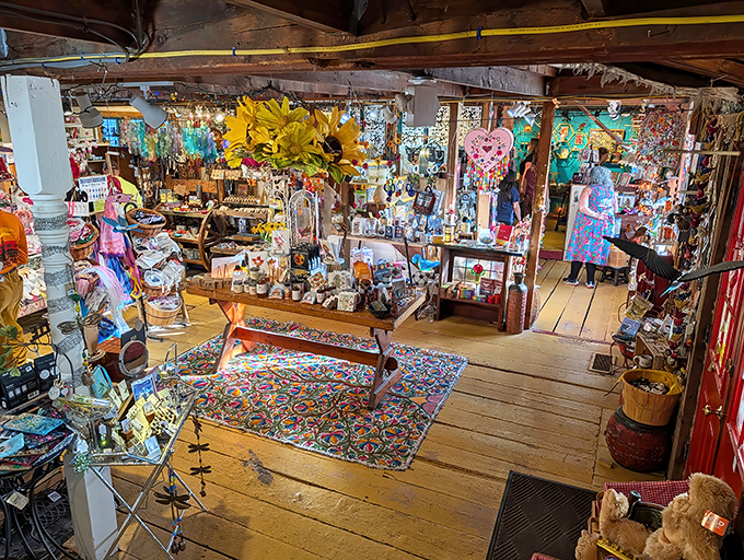 Artisan paradise! Handmade jewelry, colorful textiles, and one-of-a-kind sculptures create a marketplace where Vermont craftsmanship shines in every corner.