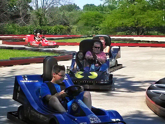 Victory smiles all around as racers prepare for their next lap, already plotting strategies to shave precious seconds off their time.