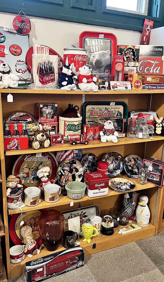This Coca-Cola shrine contains enough memorabilia to make even the most casual collector suddenly understand the appeal of themed collecting.