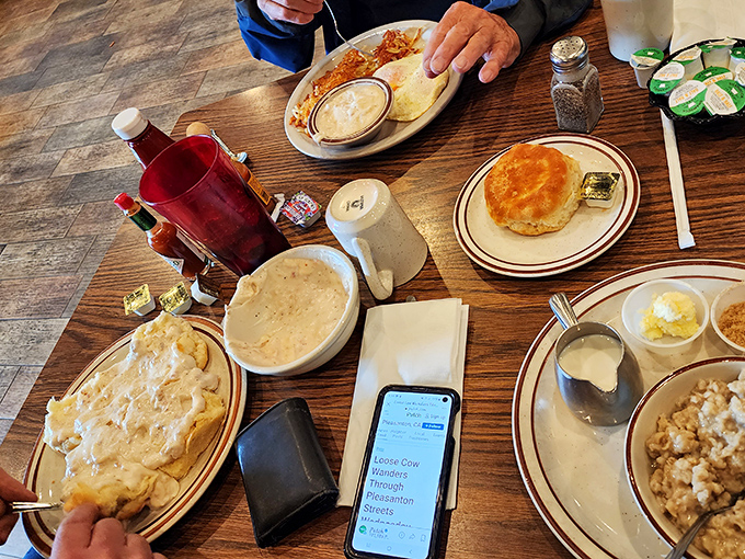 The breakfast spread at Calico's proves that sometimes the most memorable meals happen before noon.