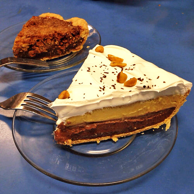 Layer upon heavenly layer of chocolate, peanut butter, and whipped cream &ndash; a dessert worth driving across state lines for.