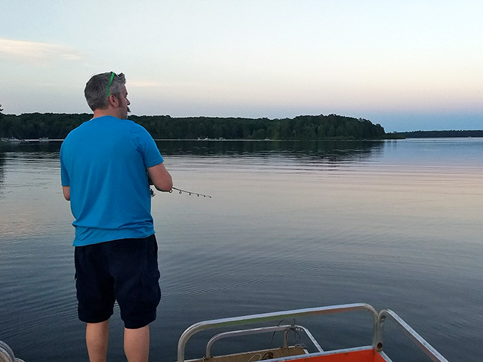 Twilight fishing on Black Oak Lake – where patience meets possibility and stories are born.