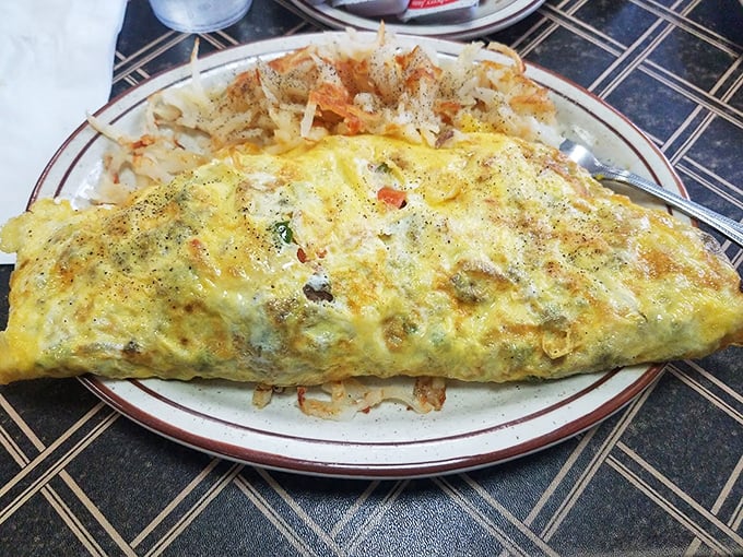 It's breakfast meets Mediterranean vacation! This gyro omelet is like a warm hug from a Greek grandmother, served on a plate.