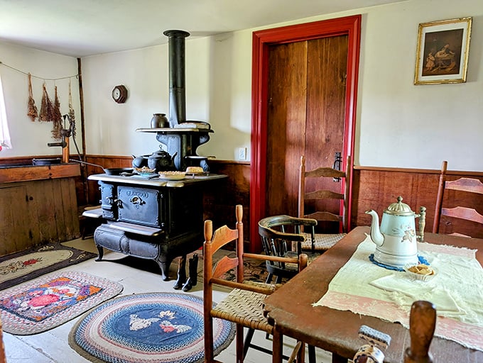 Gather 'round this cast-iron workhorse of a stove, where family meals were created with patience that modern microwaves made obsolete.