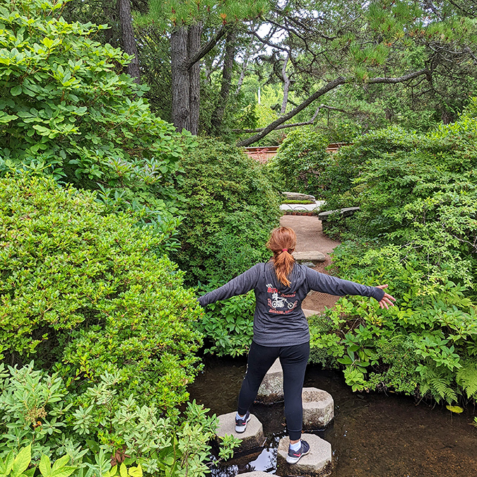 Nature's balancing act: These stepping stones invite visitors to slow down and consider each step. No rushing allowed in paradise!