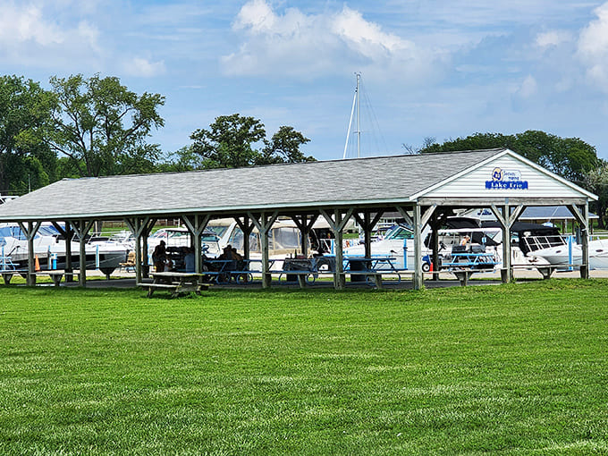 This pavilion isn't just shelter &ndash; it's command central for island adventures, where strangers become friends over shared stories and sandwiches.