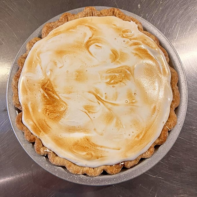 A perfectly torched meringue crowns this lemon pie &ndash; the sweet-tart balance would make even your grandmother's recipe jealous.