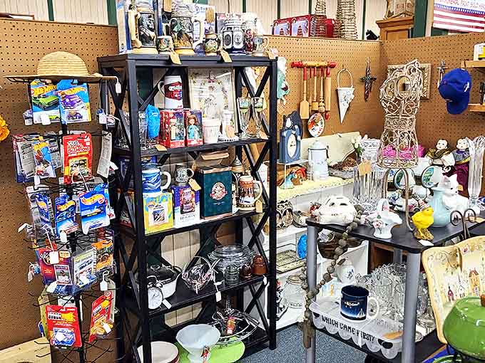 From collectible figurines to vintage household goods, this booth proves one person's attic cleanout is another person's treasure trove of possibilities.