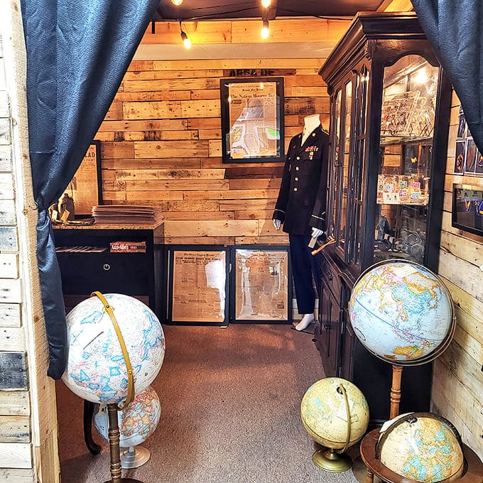 Globe-trotters unite! These vintage worlds-on-stands tell stories of geography lessons past and countries that have since changed names.