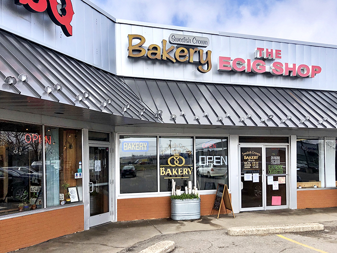 Where Swedish treats meet Midwestern charm. The storefront promises a smorgasbord of sweets that would make ABBA proud.