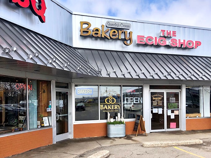 Where Swedish treats meet Midwestern charm. The storefront promises a smorgasbord of sweets that would make ABBA proud.