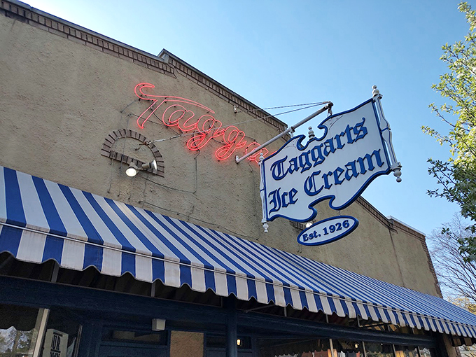 Taggart's Ice Cream Parlor: Neon dreams and ice cream screams! Taggart's in Canton is where the 1950s never ended, and thank goodness for that. This retro wonderland has been lighting up taste buds since 1926. Pro tip: their famous Bittner is so thick, you might need a spoon, a fork, and maybe a small shovel.