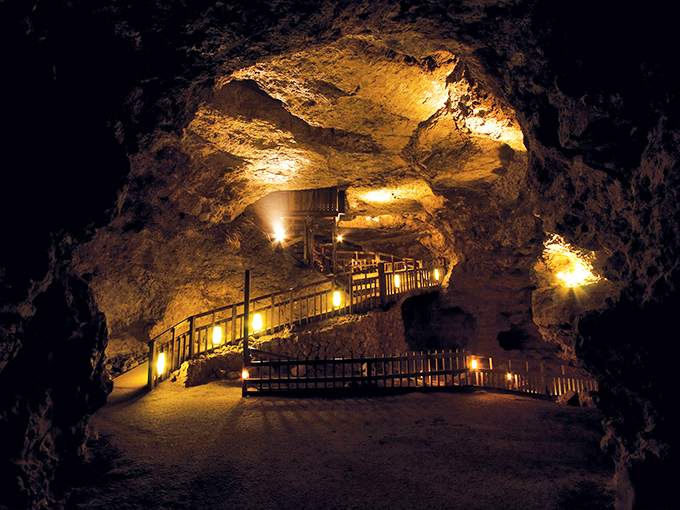 Spelunker's delight! This winding passage invites adventurers to explore Mother Nature's own funhouse of geological wonders. 