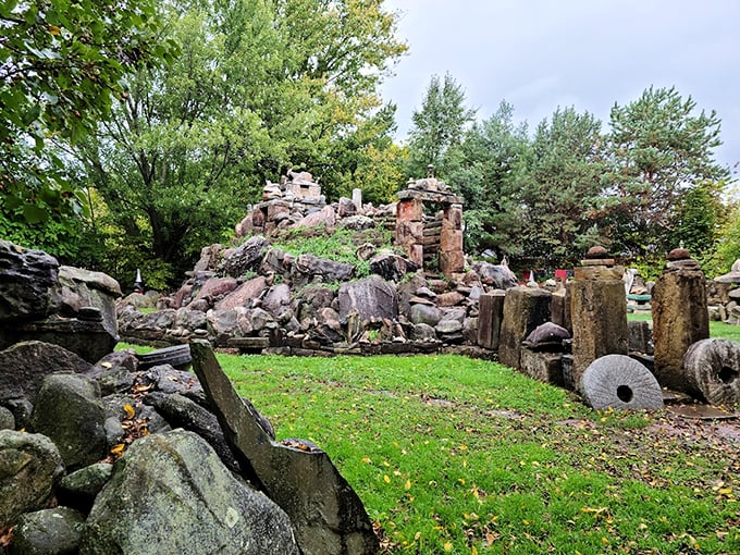 The Temple of Tolerance: Boulder-dash! This stony spectacle in Wapakoneta is proof that one man's rocks are another man's revelation. Jim Bowsher's backyard bonanza of balanced boulders and cryptic carvings is part meditation maze, part geological gymnastics. It's where the Flintstones would go for a spiritual retreat &ndash; if they were into that sort of thing.