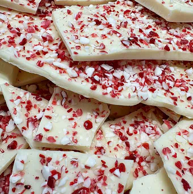 Homemade peppermint bark delivers cool, refreshing mint with creamy white chocolate, like winter in your mouth but way more delicious.