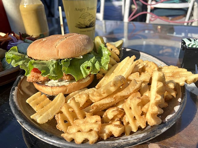 A fish sandwich that looks this good should probably require a warning label for nearby dieters.