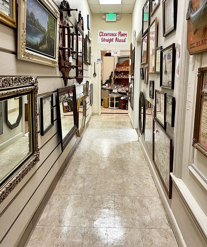 This hallway of frames and mirrors isn't just a path &ndash; it's a gallery of possibilities for how to frame your life's moments.