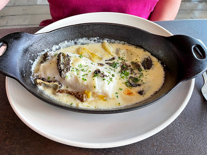 Baked haddock that would make your New England grandmother weep with joy &ndash; comfort food elevated to art form.