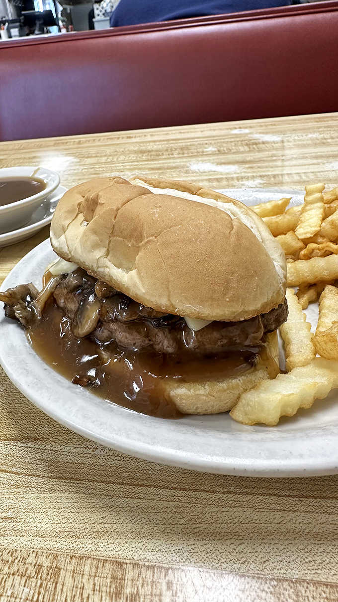 This mushroom Swiss sandwich isn't trying to be Instagram-famous; it's too busy being absolutely delicious in its savory, melty glory.