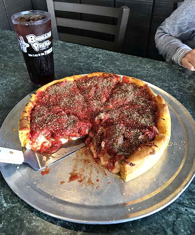 Chicago-style deep dish done right means layers of flavor in every forkful, from that buttery crust to the tangy sauce on top.