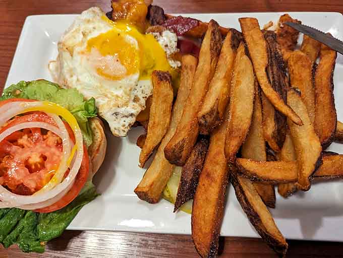When your burger comes with fries this good, you might forget which one is supposed to be the main attraction.