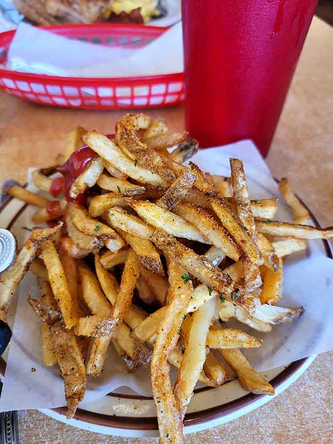 These aren't your average fries; they're seasoned, crispy, and the kind of side dish that might upstage your main course.