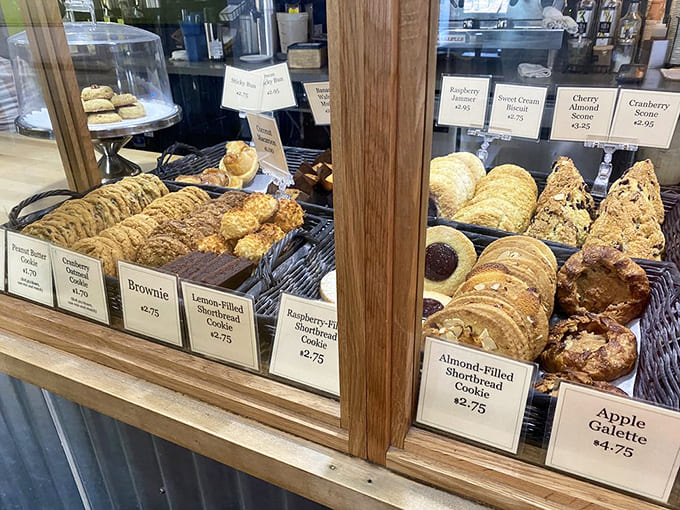 The pastry case lineup looks like the starting roster for Team Delicious, and everyone's an MVP here.