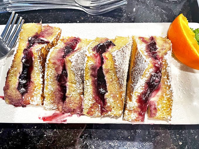 6. blueberry stuffed french toast