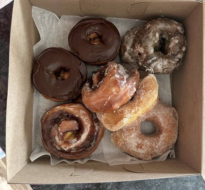 The ultimate baker's box &ndash; a cardboard ark of deliciousness housing everything from chocolate-dipped classics to cinnamon-sugar simplicity.