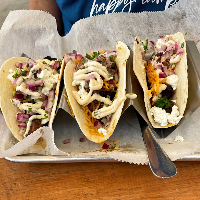 Handcrafted tacos featuring crispy ingredients, vibrant toppings, and sauces that elevate street food to gourmet status without the pretension.