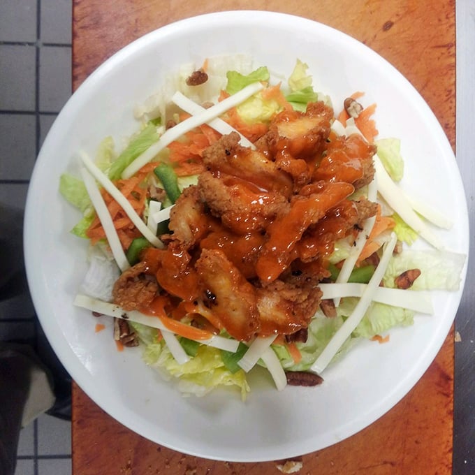 Who said salads can't party? This spicy, crunchy bowl proves that greens can have a wild side too.