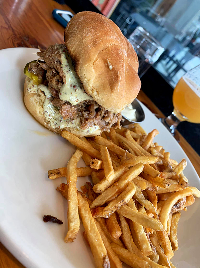 The classic combination reimagined: a juicy burger alongside perfectly crispy fries that make you question why you'd ever eat anywhere else.