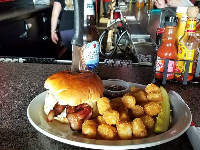 Why choose between fries and tots when you can have it all? This plate is the culinary equivalent of having your cake and eating it too.