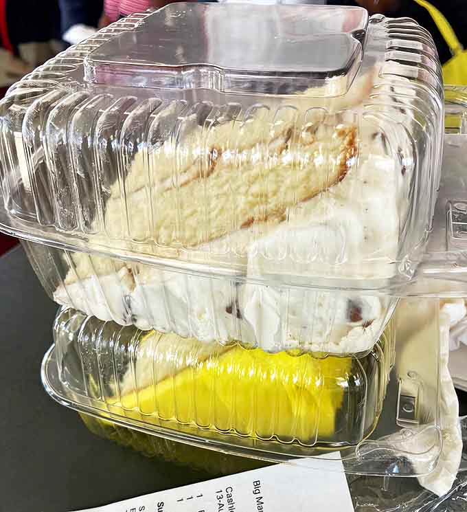 Three different cake flavors means you're not playing favorites, you're just being thorough, which is basically a public service.