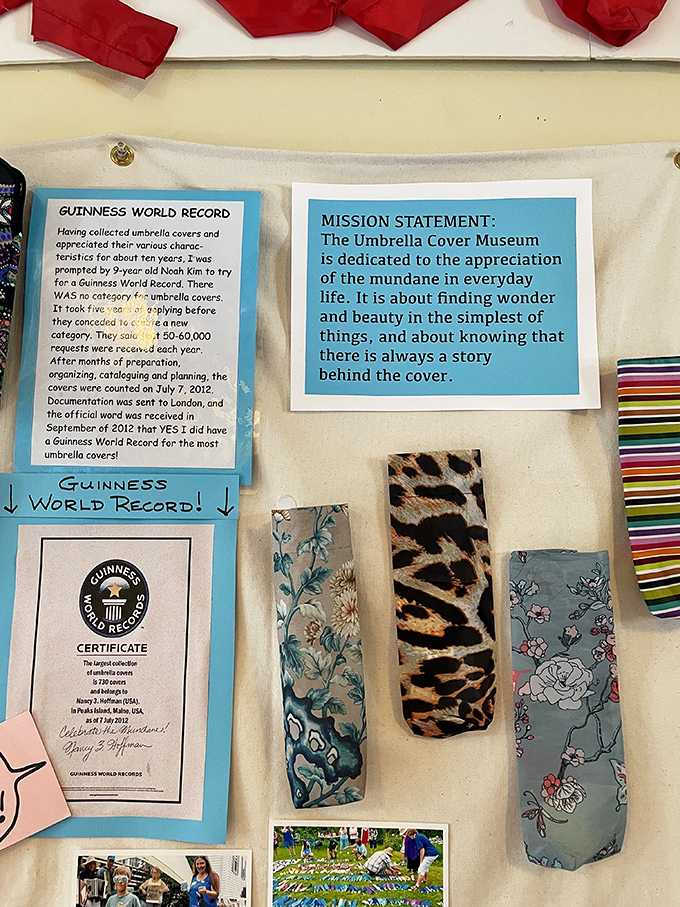 The Guinness World Record certificate proudly proclaims what we already suspected &ndash; nobody loves umbrella covers more than this place.