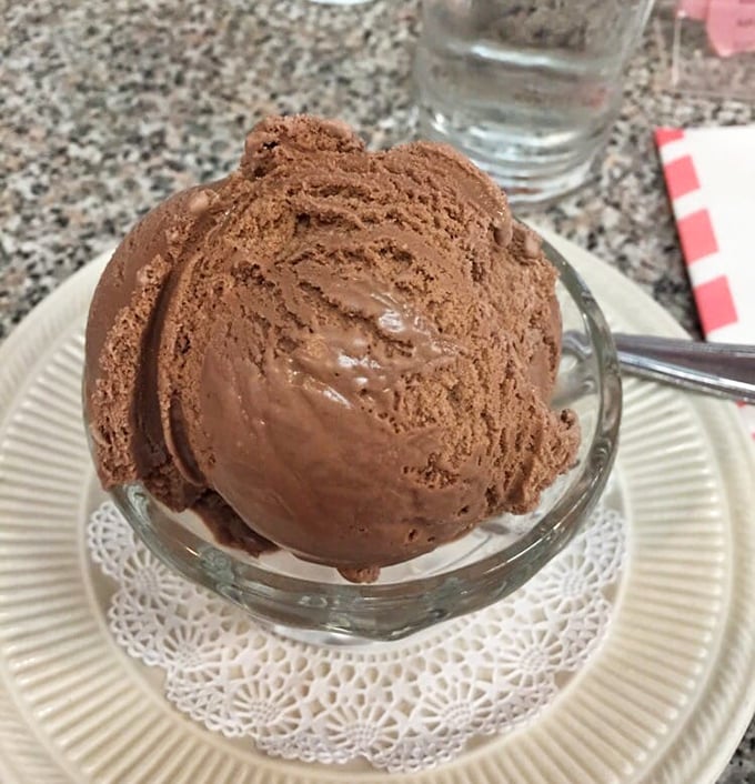Chocolate ice cream so rich it should come with its own tax bracket &ndash; simple perfection in a dish that needs no embellishment.