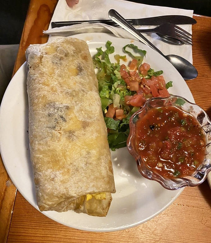 That breakfast burrito is basically a delicious sleeping bag for eggs, cheese, and everything else that makes mornings worthwhile.