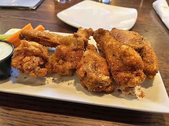 Crispy, golden, and generously portioned, these dry rub wings deliver serious flavor without drowning in sauce.