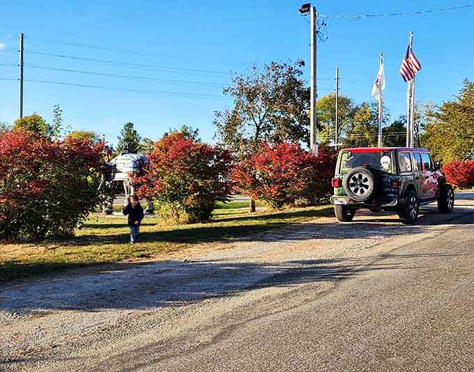 The approach to Lexington's most famous resident, where travelers discover that sometimes the journey's best moments are completely unexpected.