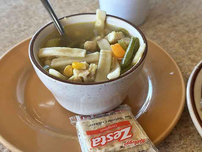 Homestyle chicken noodle soup that tastes like someone's grandmother made it with love, perfect for warming up on chilly Minnesota days.