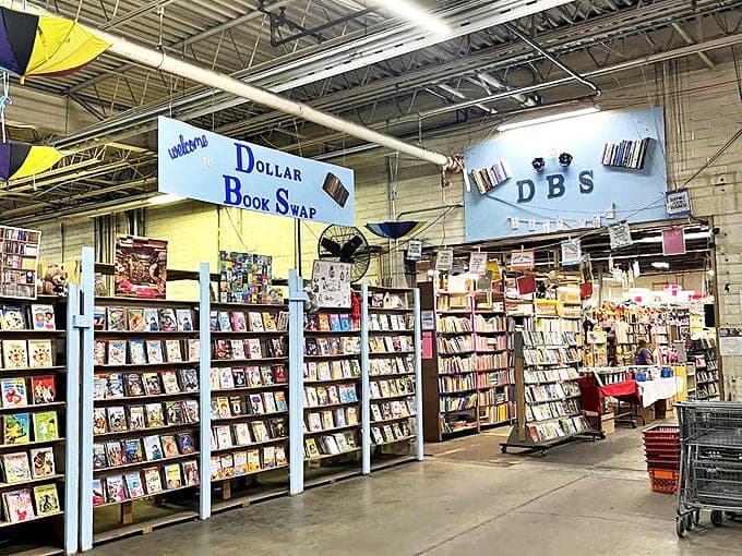 Welcome to the main event! Shelves upon shelves create a maze of literary discovery where time seems to stand still.
