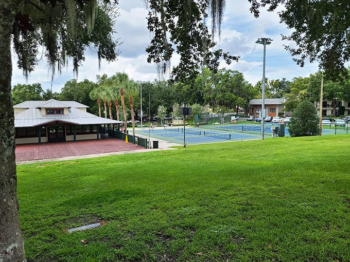 Donnelly Park serves as Mount Dora's living room, where tennis courts and green spaces invite both spirited competition and peaceful contemplation.