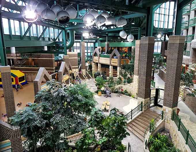 The interior sprawls like someone decided a regular park was too mainstream and needed a roof, creating controlled outdoor chaos.