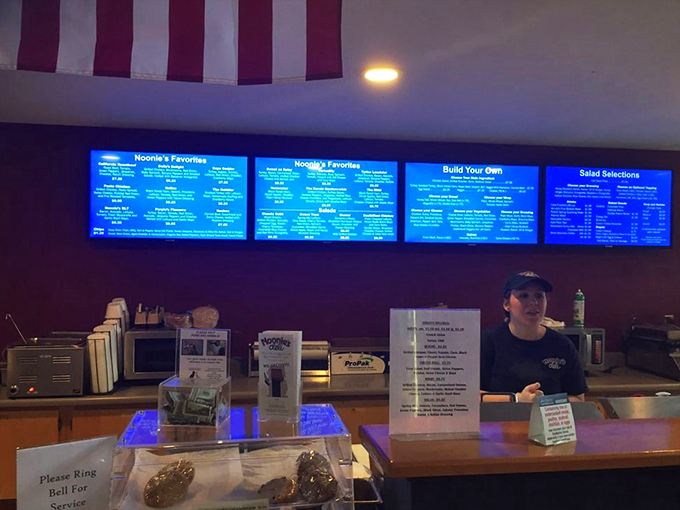Where sandwich dreams come true&mdash;complete with red walls and a patriotic awning that screams "Classic Americana."