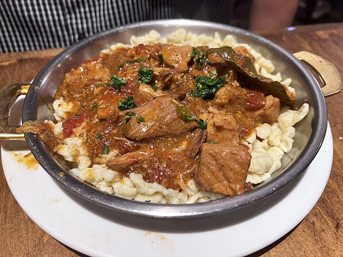This goulash isn't just comfort food &ndash; it's a hug in a bowl, with tender beef swimming in a paprika-rich sauce that begs to be sopped up with bread.